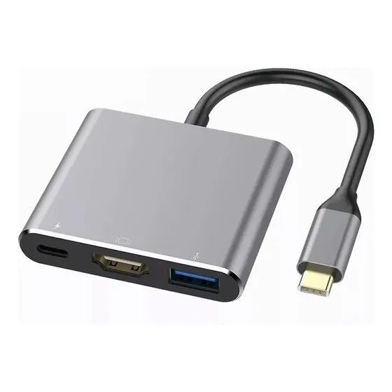 Bakewayadaptador Tipo C A Hdmi 4k Convertidor Hub 3 En 1 | MercadoLibre 📦
