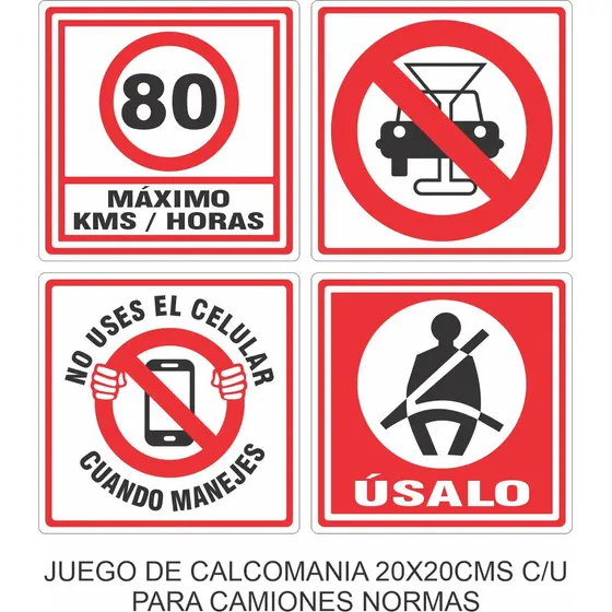 Etiquetas Autoadhesivas Para Camion Educacion Vial | Mercado Libre