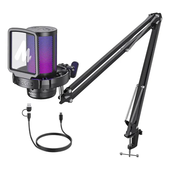 Microfono Con Brazo Y Led | MercadoLibre 📦