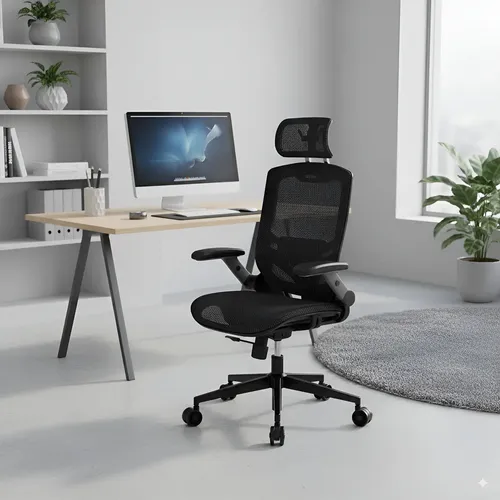 Silla de escritorio Rolic Cool gamer ergonómica Gris/Negra con tapizado ...