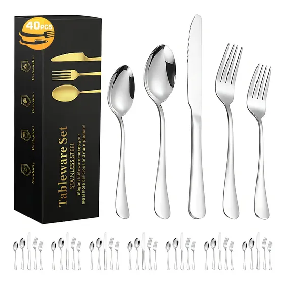 Juego De Cubiertos Acero Inoxidable | MercadoLibre