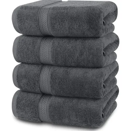 Set De Baño 4 Toallas De Cuerpo Grande 140x70 Cm Algodon 500 Gr/m2 ...