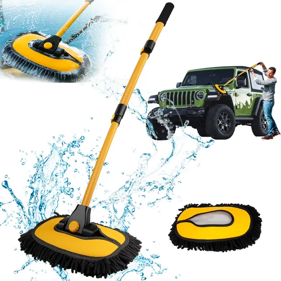 Cepillo Para Lavar Carros Con Mango Largo, Kit Limpieza Auto | MercadoLibre