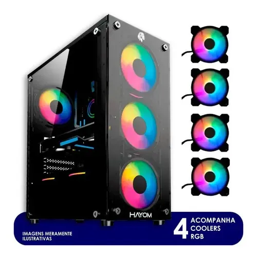 Gabinete Gamer Pichau Ikaros, Argb, Mini-tower, Tela Lcd | Parcelamento ...