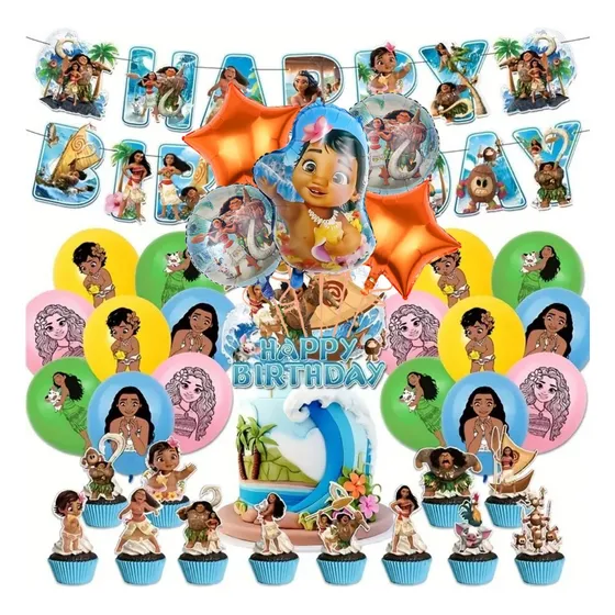 Decoracion Moana Cumpleanos | MercadoLibre