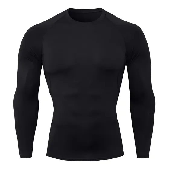Playera Deportiva Manga Larga Negra | MercadoLibre