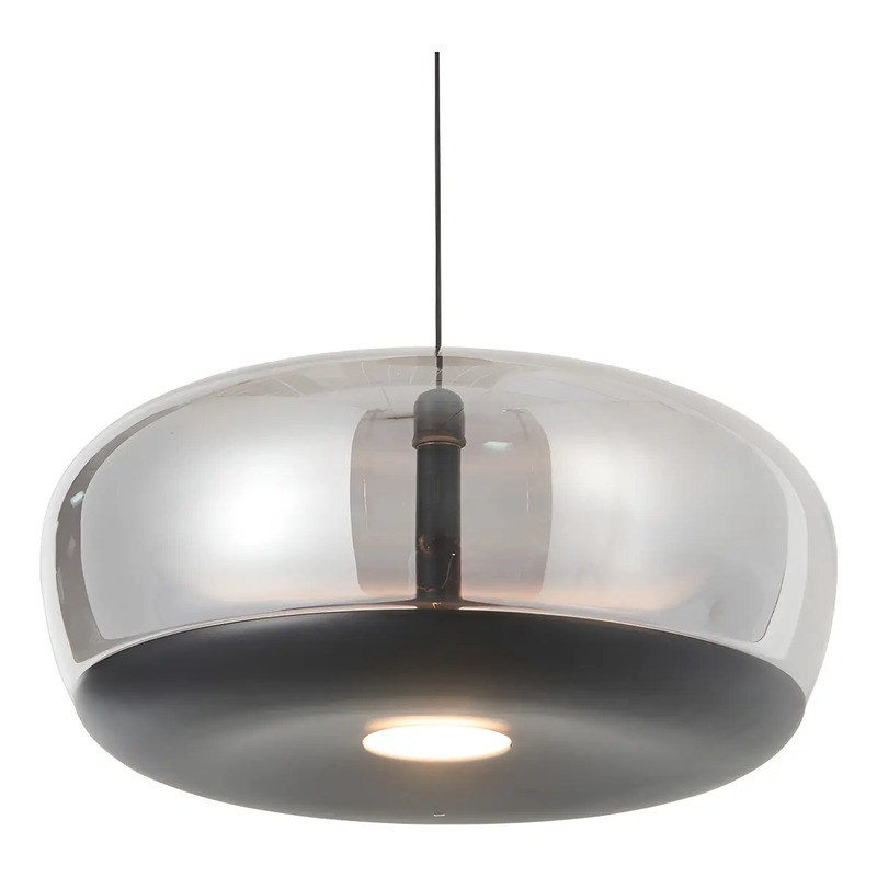 LUZ DESING, Colgante Jaco Led Vidrio Fume Alta Calidad Diseño Negro
