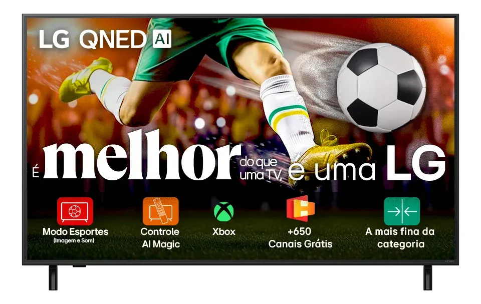 Smart TV 4K 55" LG QNED 55QNED82 Processador α7 AI Ger8 Ultra Slim ...