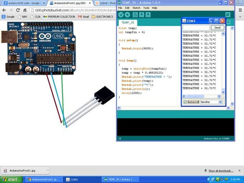 Arduino Sensor De Temperatura Lm35 Dz 55 00 En Mercado Libre