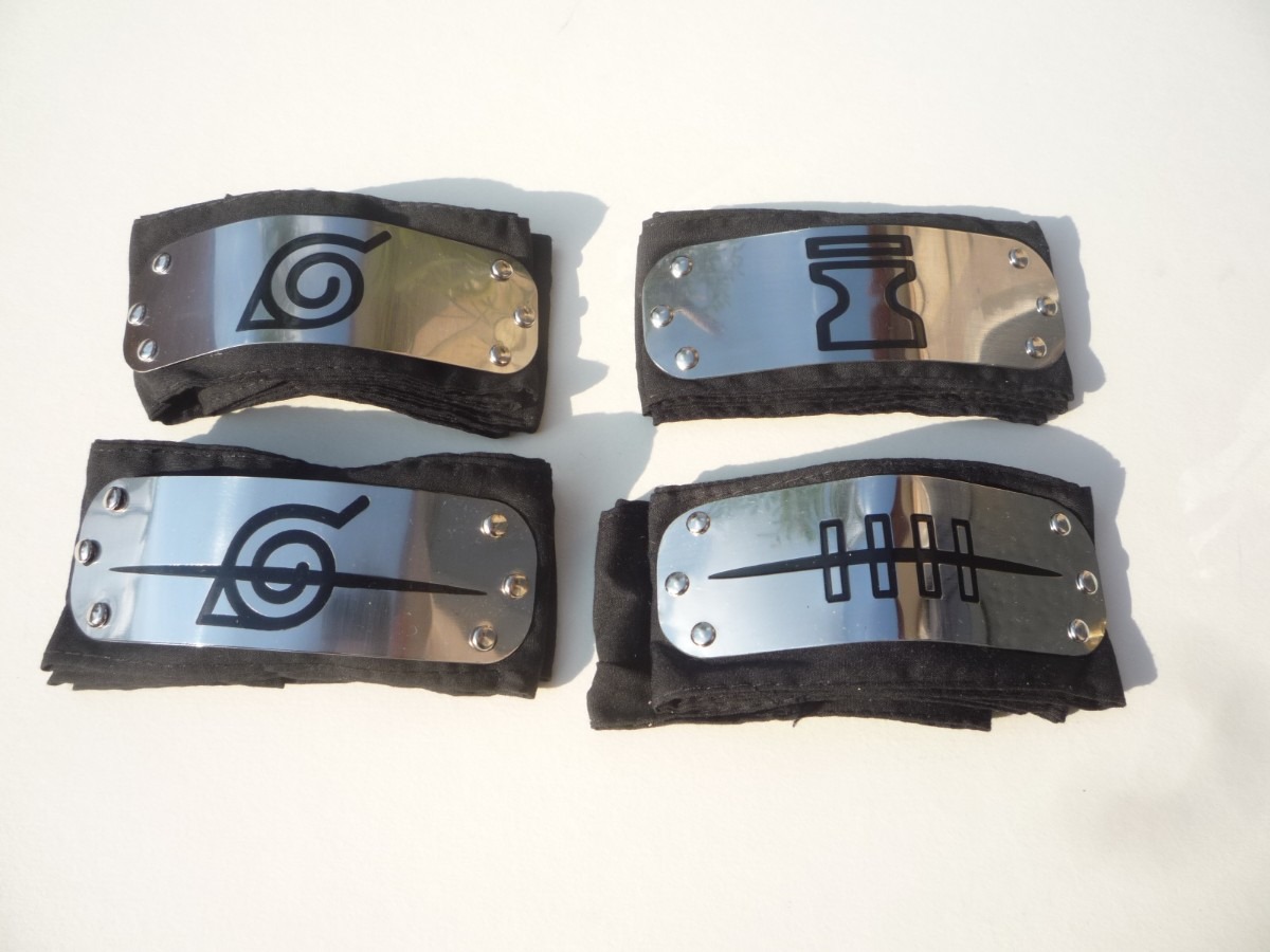 Arg Bandas De Naruto Hoja Arena Lluvia Y Hoja Renegada Bfn 7949 En Mercado Libre