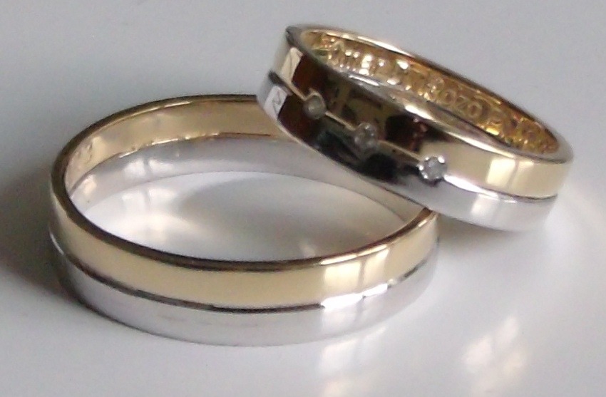 Argollas De Matrimonio Oro Blanco Y Amarillo De 18k,unidad - $ 750.000 ... Argollas De Matrimonio Oro Blanco Y Amarillo De 18k,unidad - $ 750.000 ...