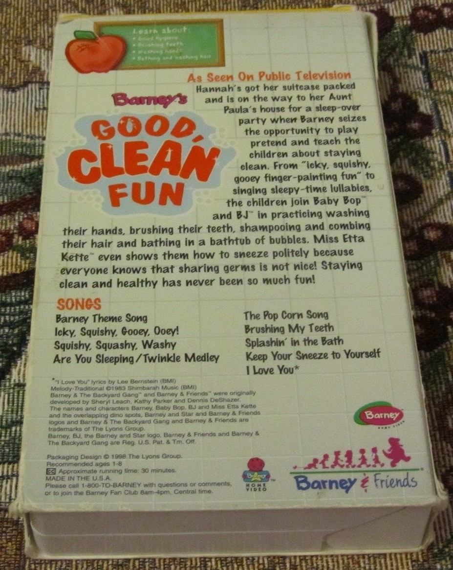 Barney Good Clean Fun Oh Brother VHS Barney Good Clean Fun Oh Brother VHS