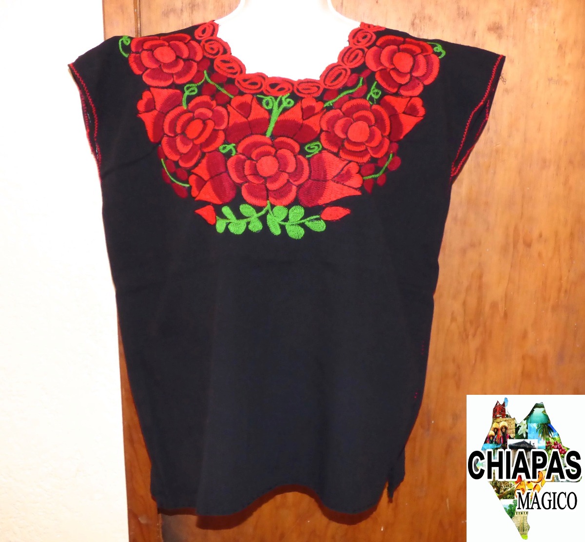 Blusas Bordadas De Chiapas S Y M Negras Zinacantán R 18000 En Mercado Libre