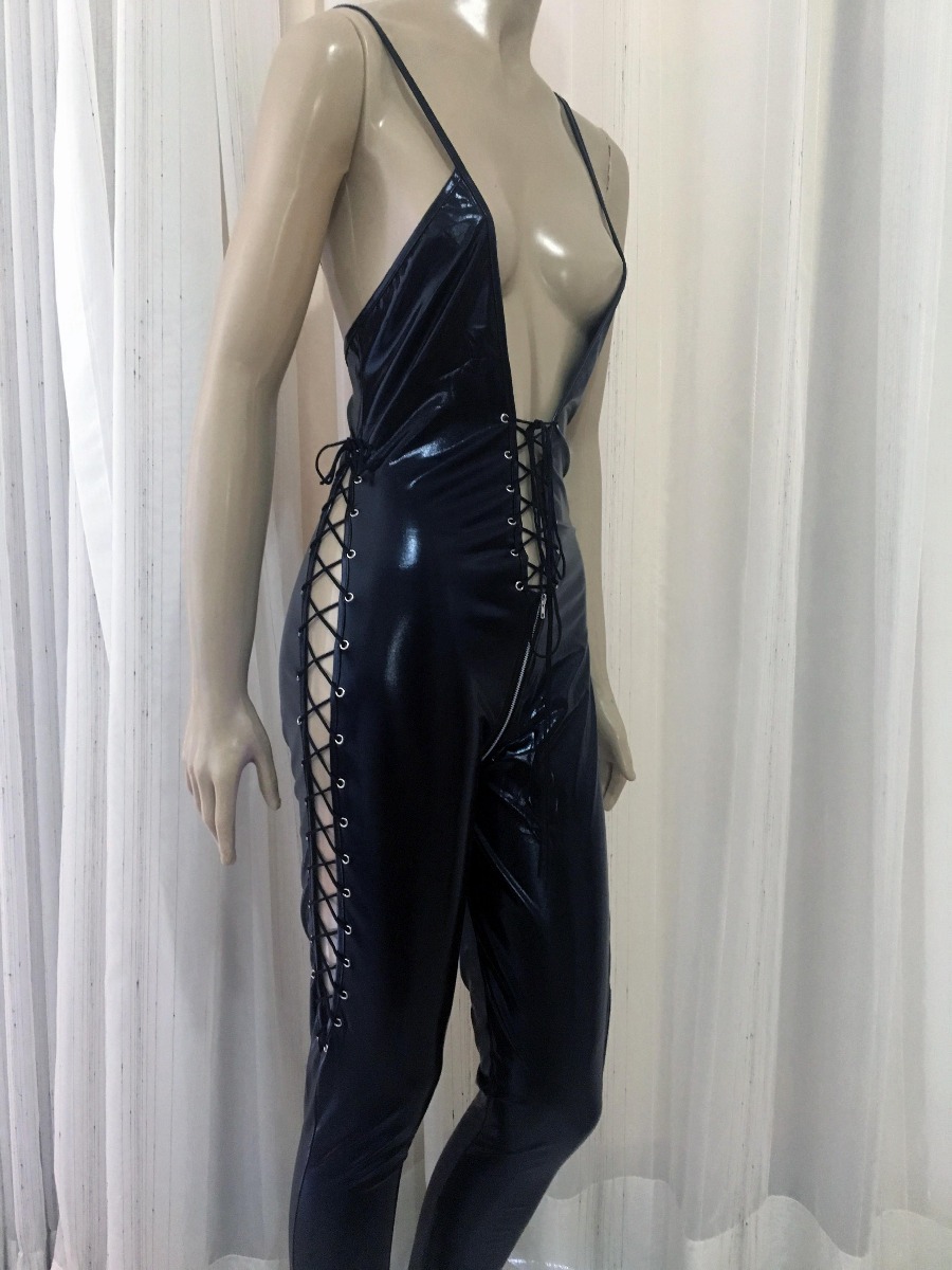 Body Feminino Decote Traçado Sexy Dominadora Latex Bdsm R 148 90 Em