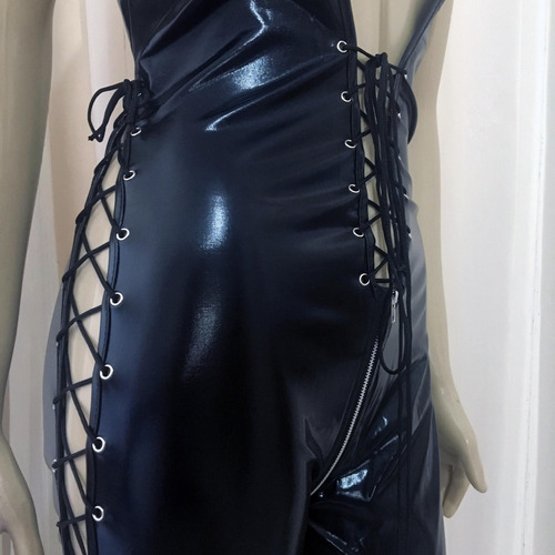 Body Feminino Decote Traçado Sexy Dominadora Latex Bdsm R 148 90 Em