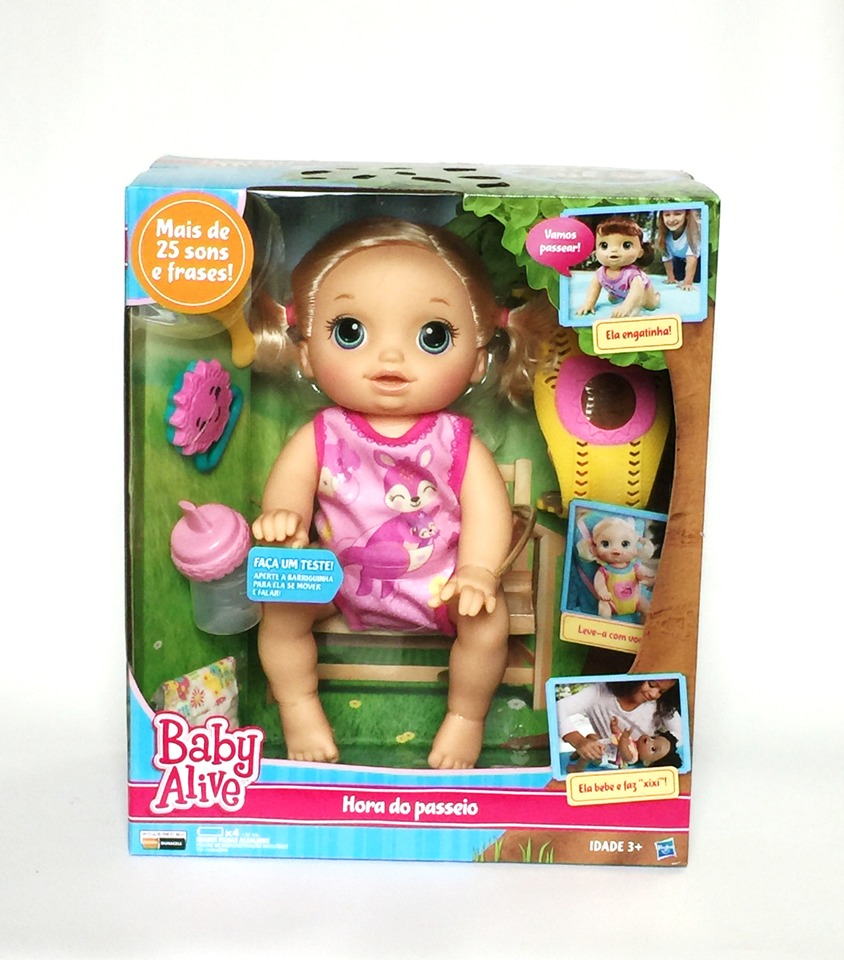 Boneca Baby Alive Hora Do Passeio Loira Hasbro - R$ 484,99 em Mercado Livre