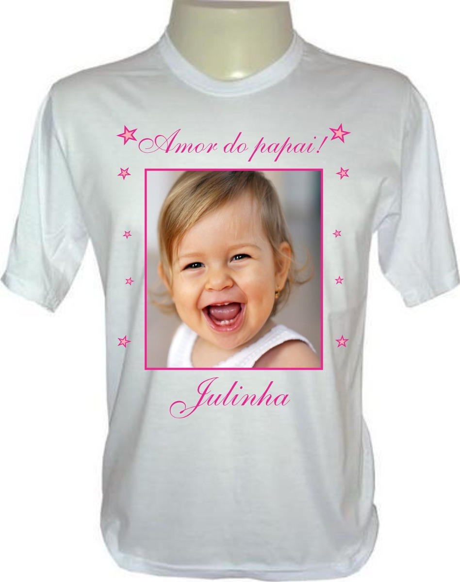 Camiseta Personalizada - Personalize Camisa Com Foto E Frase - R$ 23,83 ...