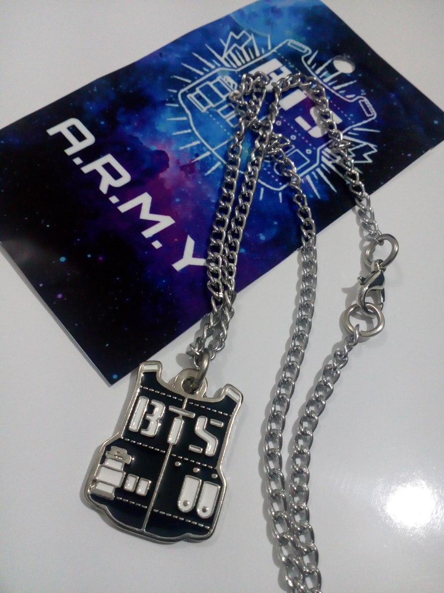 Colar Kpop Bts Colete Army - R$ 22,00 em Mercado Livre Colar Kpop Bts Colete Army - R$ 22,00 em Mercado Livre