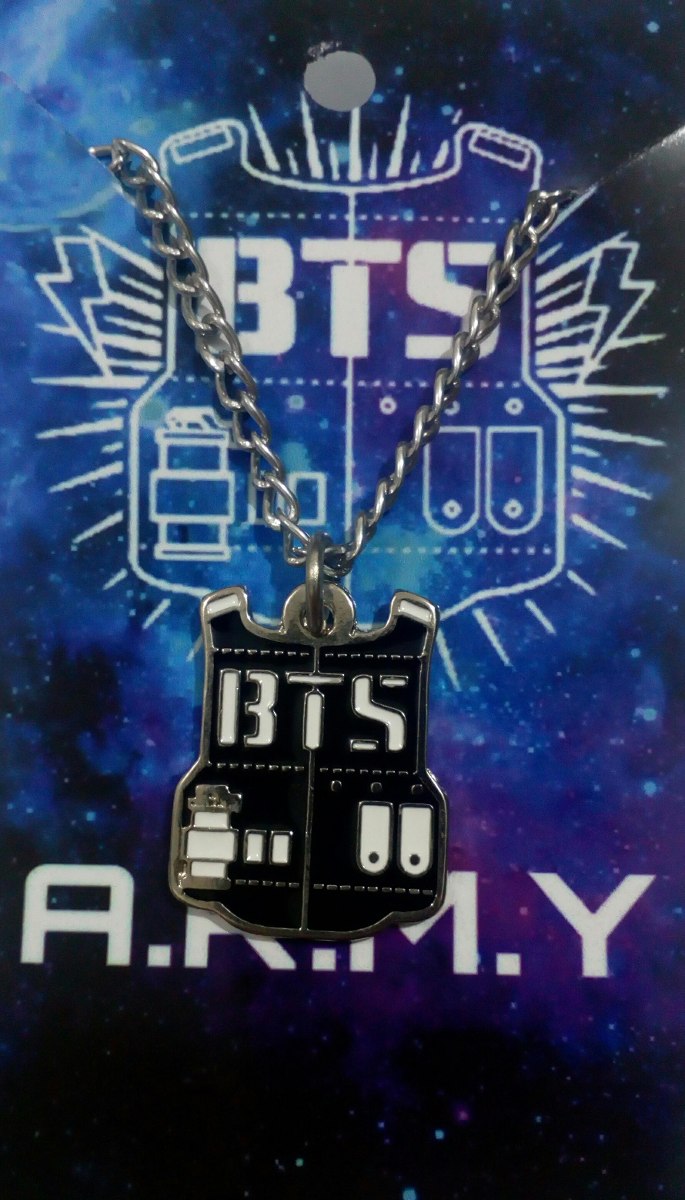 Colar Kpop Bts Colete Army - R$ 22,00 em Mercado Livre Colar Kpop Bts Colete Army - R$ 22,00 em Mercado Livre