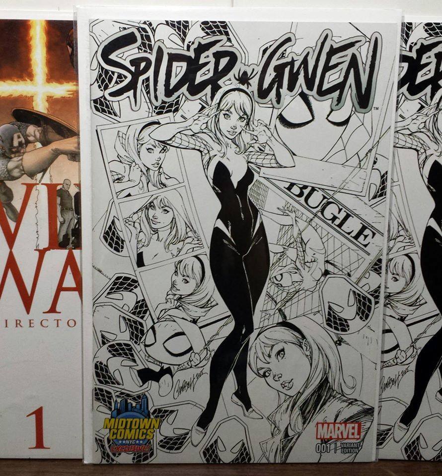 Cómic Spider Gwen 1 Sketch Variante De J Scott Campbell 73395 En Mercado Libre