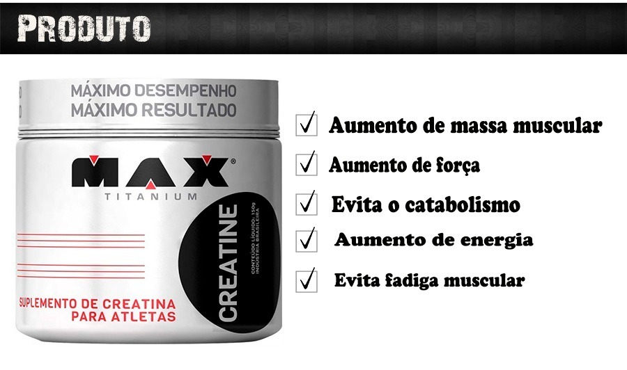 Kit 4x Creatina Max Titanium 150g 600g Aumento De Força R 119 06