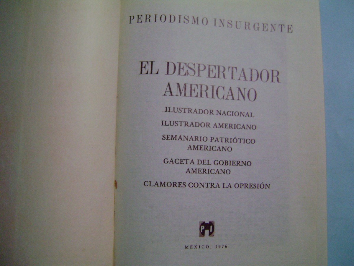 El Despertador Americano Edicion Facsimil 300 00 En Mercado Libre