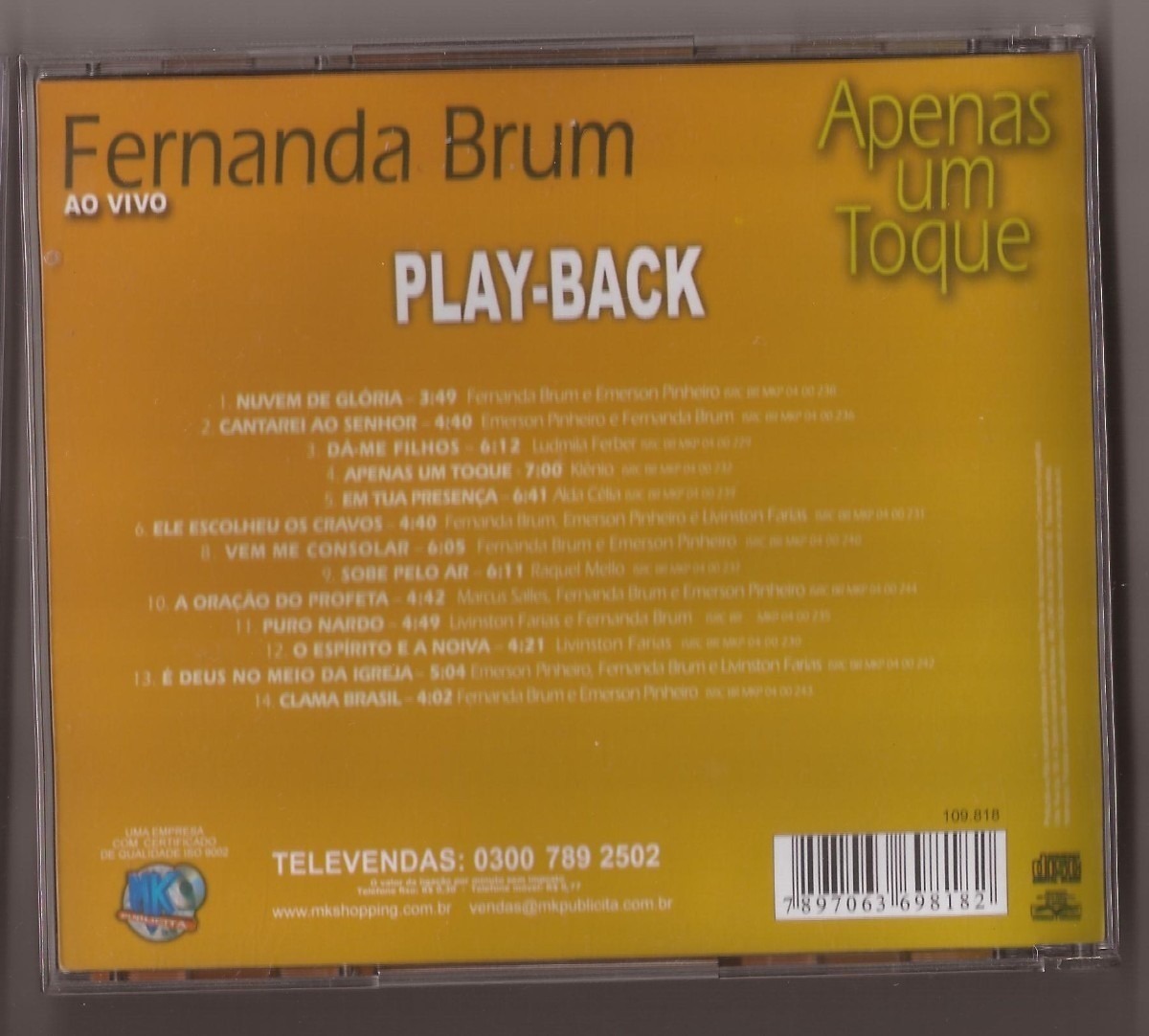 Fernanda Brum - Cd Apenas Um Toque Playback - *gospel - R$ 18,00 em ... Fernanda Brum - Cd Apenas Um Toque Playback - *gospel - R$ 18,00 em ...