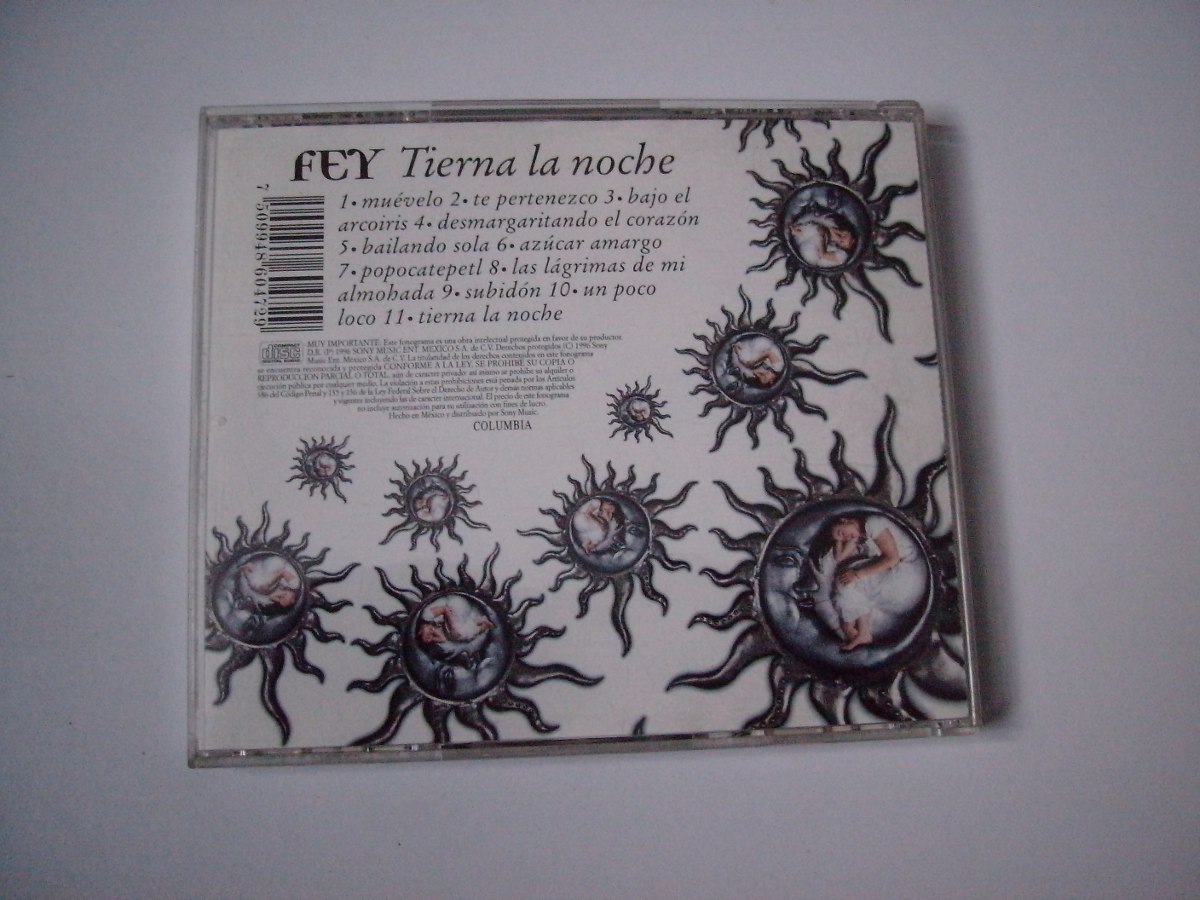 Fey Cd Tierna La Noche - Columbia 1996 - Primera Edición - $ 300.00 en ... Fey Cd Tierna La Noche - Columbia 1996 - Primera Edición - $ 300.00 en ...