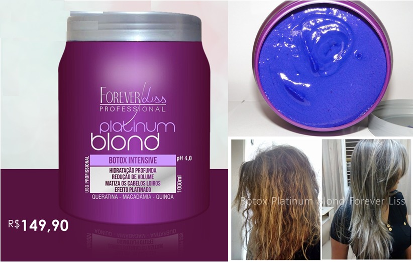 Forever Liss Platinum Blond Botox Intensive Matizador 1kg R 149 90