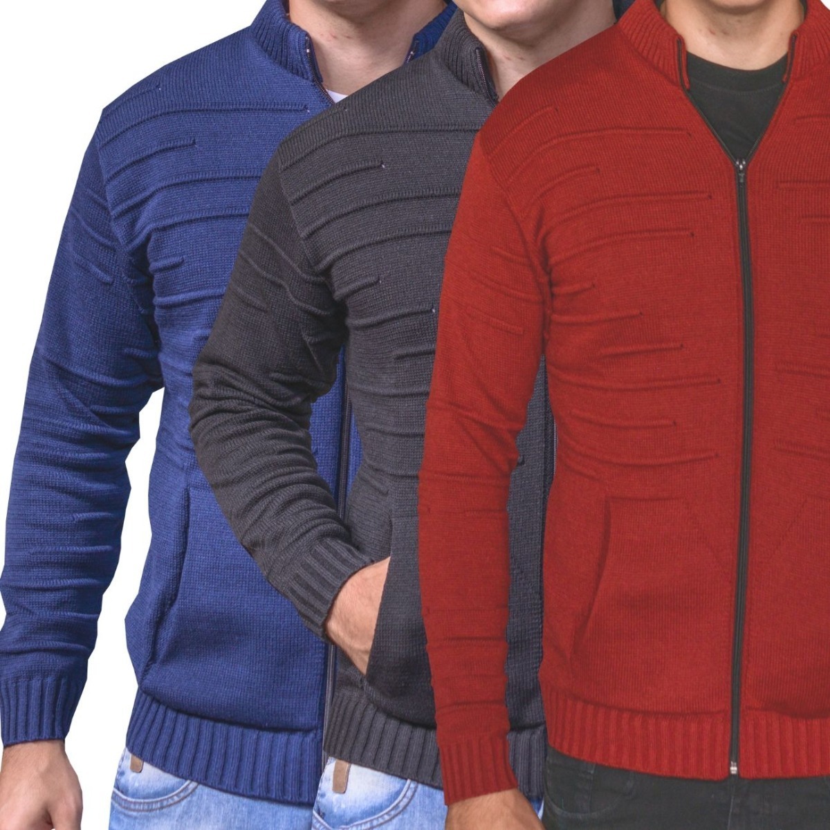 Jaqueta Térmica Roupas De Frio Masculina Kit 3 Casaco D Frio R 198