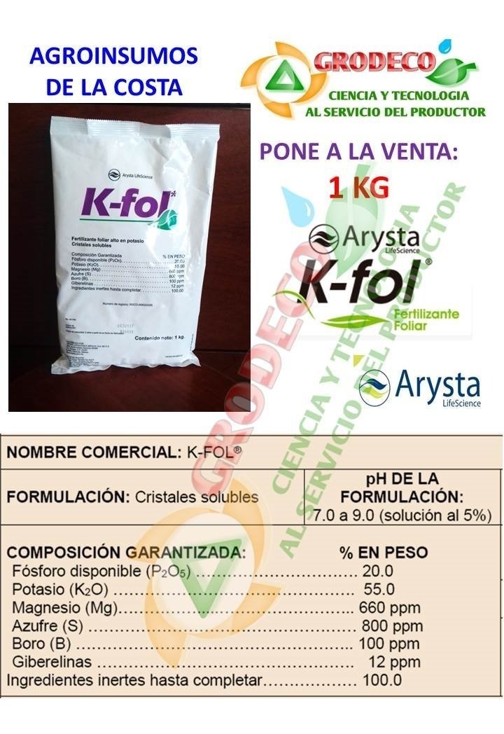 Kfol Fertilizante Foliar Fosforo Y Potasio 135 00 En Mercado Libre