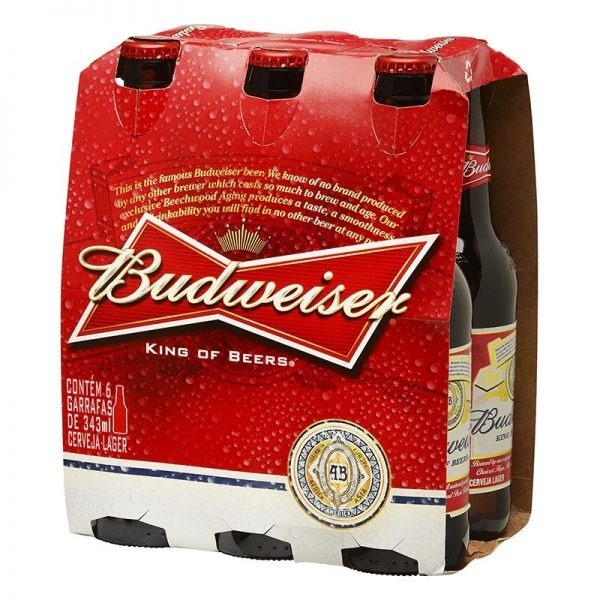Kit 6 Garrafa Cerveja Budweiser Long Neck 343 Ml Imperdível R 41 99