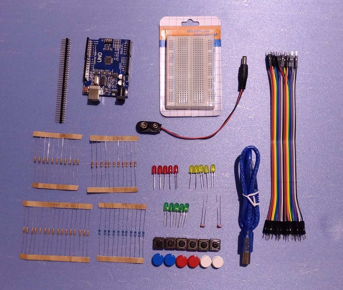 Kit Arduino Uno R3 Protoboard Jumper Leds Botões R 59 90 Em