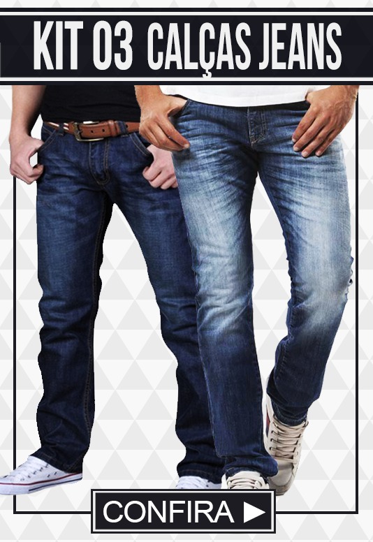 Kit Com 3 Calças Jeans Masculina Atacado Skinny Tradic Lycr R 175 00