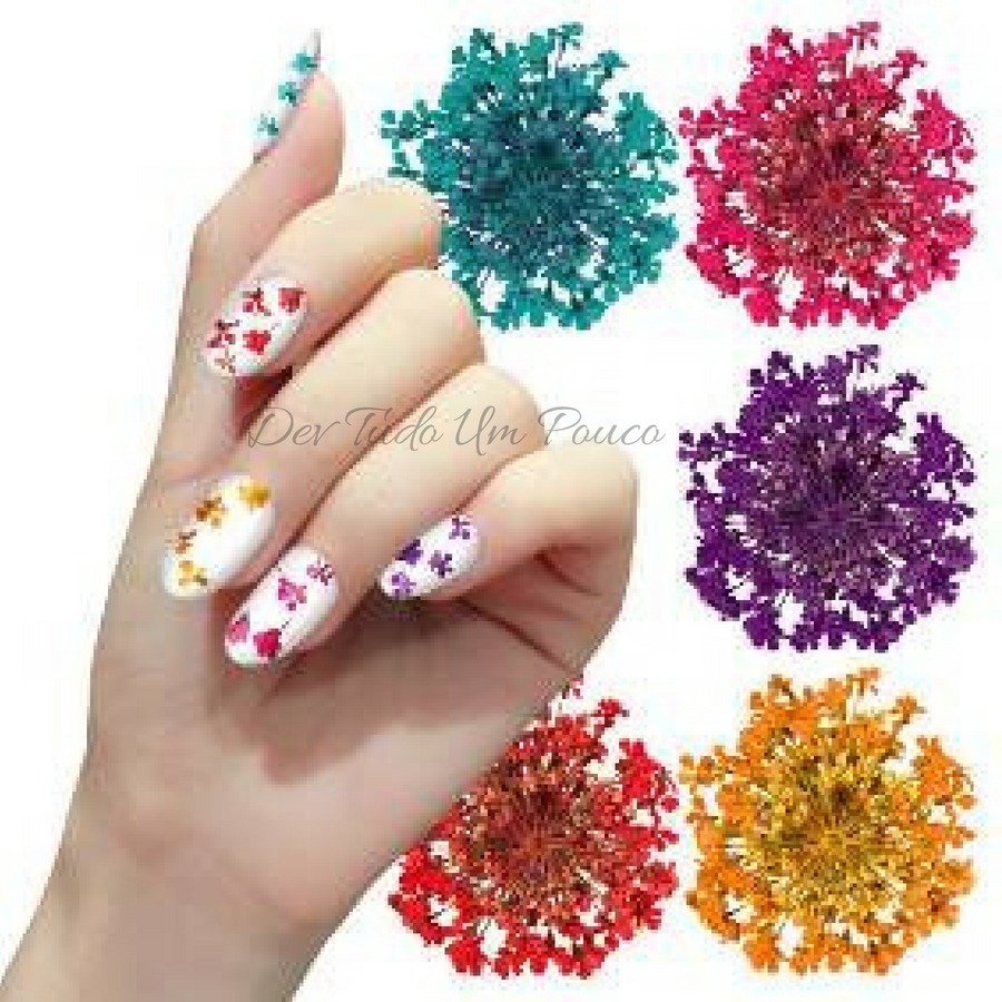 Kit 12 Flores Seca Decoração Unhas Gel Salão Promoção R 17 09 Em