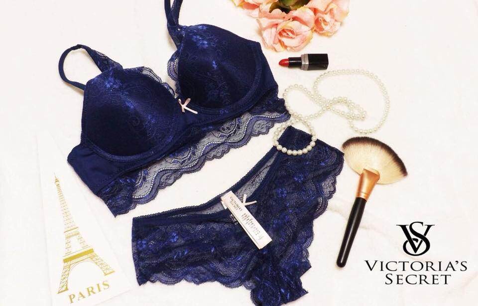 Lencería Coordinado Azul Marino Victoria Secret 485 00 En Mercado Libre