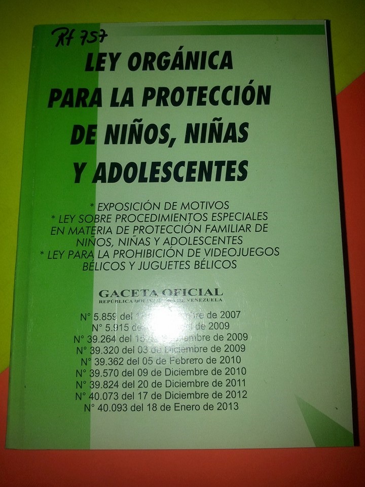 Ley Organica Para La Proteccion Dl Niño Y Adolescente Lopna - Bs. 0,30 ...