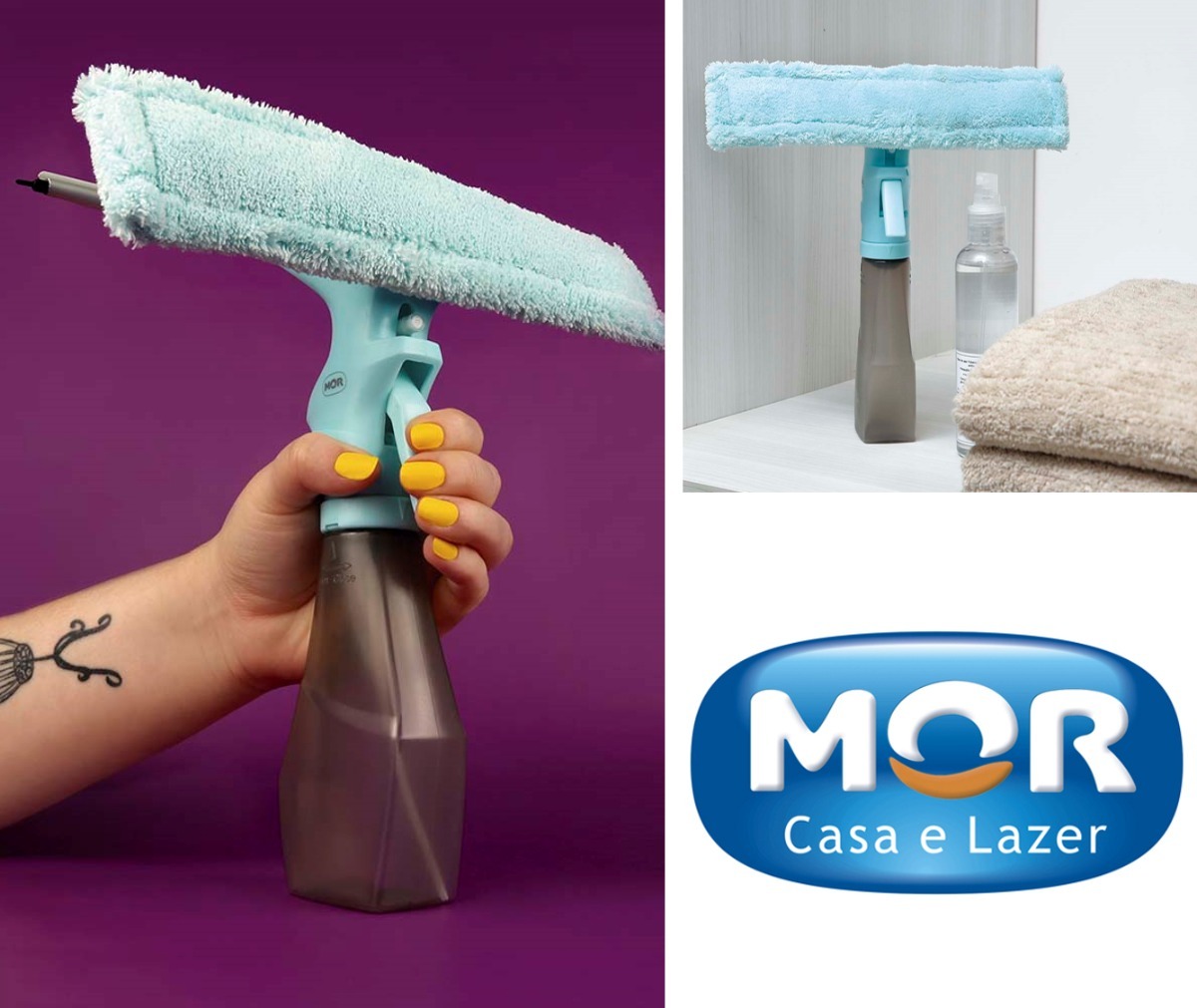 Limpa Vidros Spray Para Janela Com Rodinho Esponja Mor R 3990 Em Mercado Livre