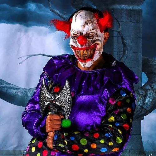 Máscara Palhaço Assustador Halloween Latex Dia Das Bruxas R 89 00 Em
