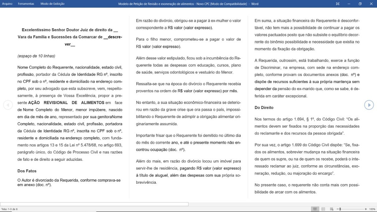 Modelo De Exoneração De Pensao Alimenticia - Vários Modelos Modelo De Exoneração De Pensao Alimenticia - Vários Modelos