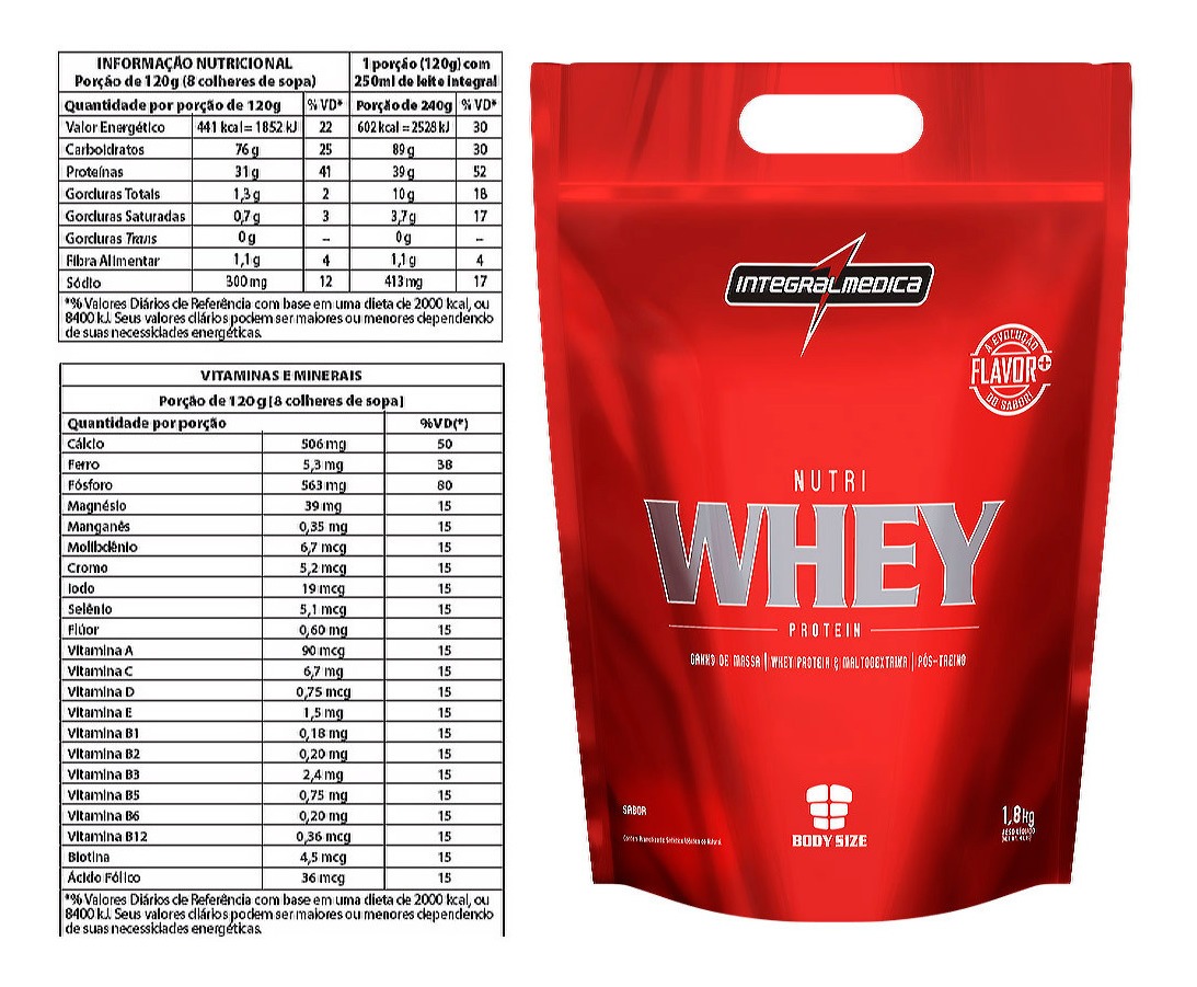 Nutri Whey Isolado E Concetrado 1 8kg Integral Medica Wey R 74 00