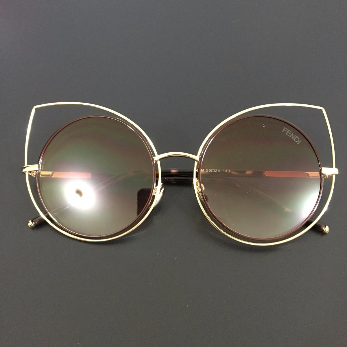 Óculos De Sol Feminino Espelhado Gato Gatinho Redondo R 38 99 Em