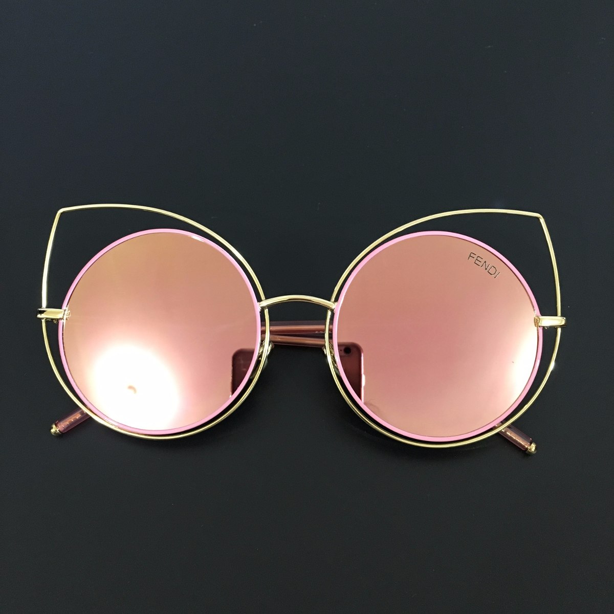 Óculos De Sol Feminino Espelhado Gato Gatinho Redondo R 38 99 Em