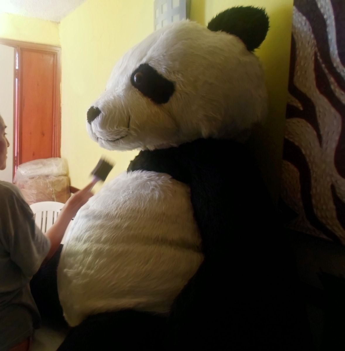 Oso Panda Gigante De Peluche 2 Mts Altura Jumbo Super Regalo 2 900