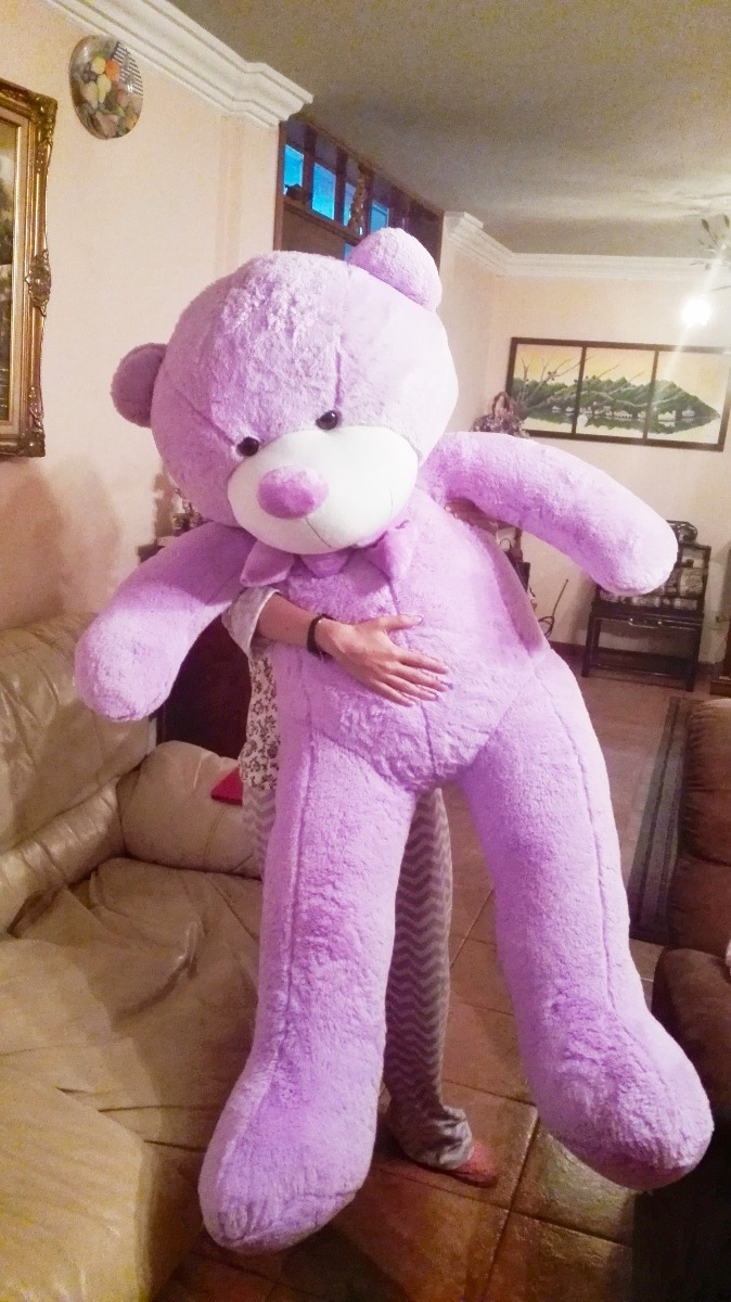 Oso Peluche Morado Lila 1 60 M Gigante Jumbo Grande Envio 1 099