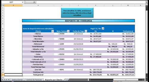 Plantilla De Control De Cobro De Facturas En Excel Gratis ... Plantilla De Control De Cobro De Facturas En Excel Gratis ...