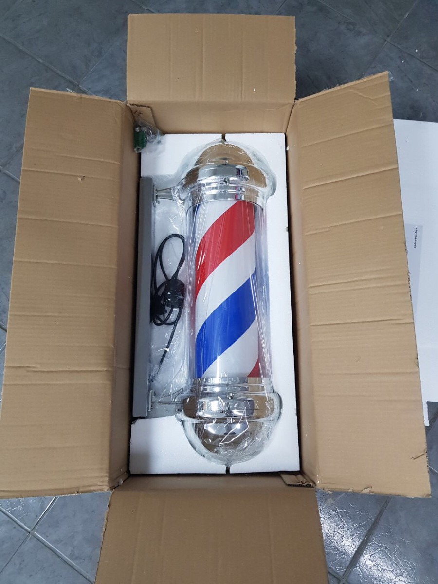 Poste De Barbeiro Barber Pole Luminaria R 550 00 Em Mercado Livre