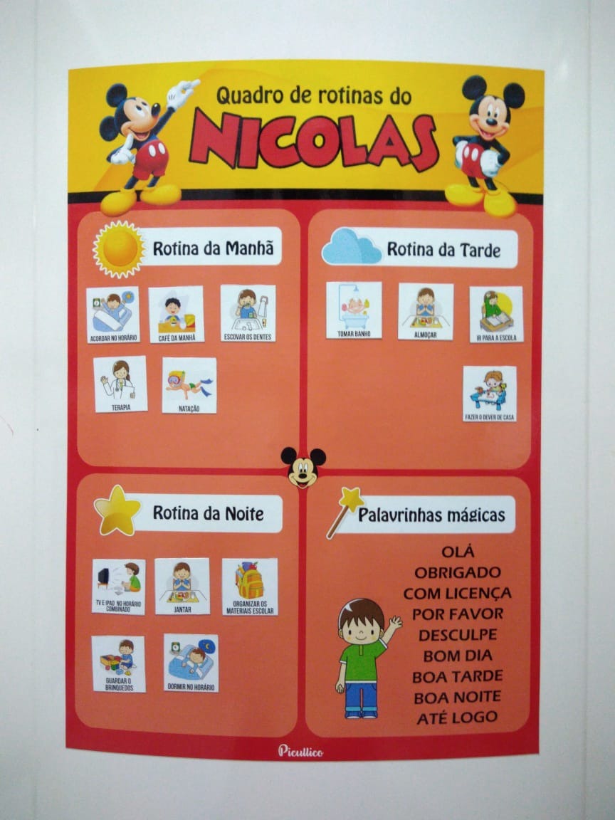Quadro De Rotina Infantil Educativo 16 Rotinas Imantado Ímã R 79 90
