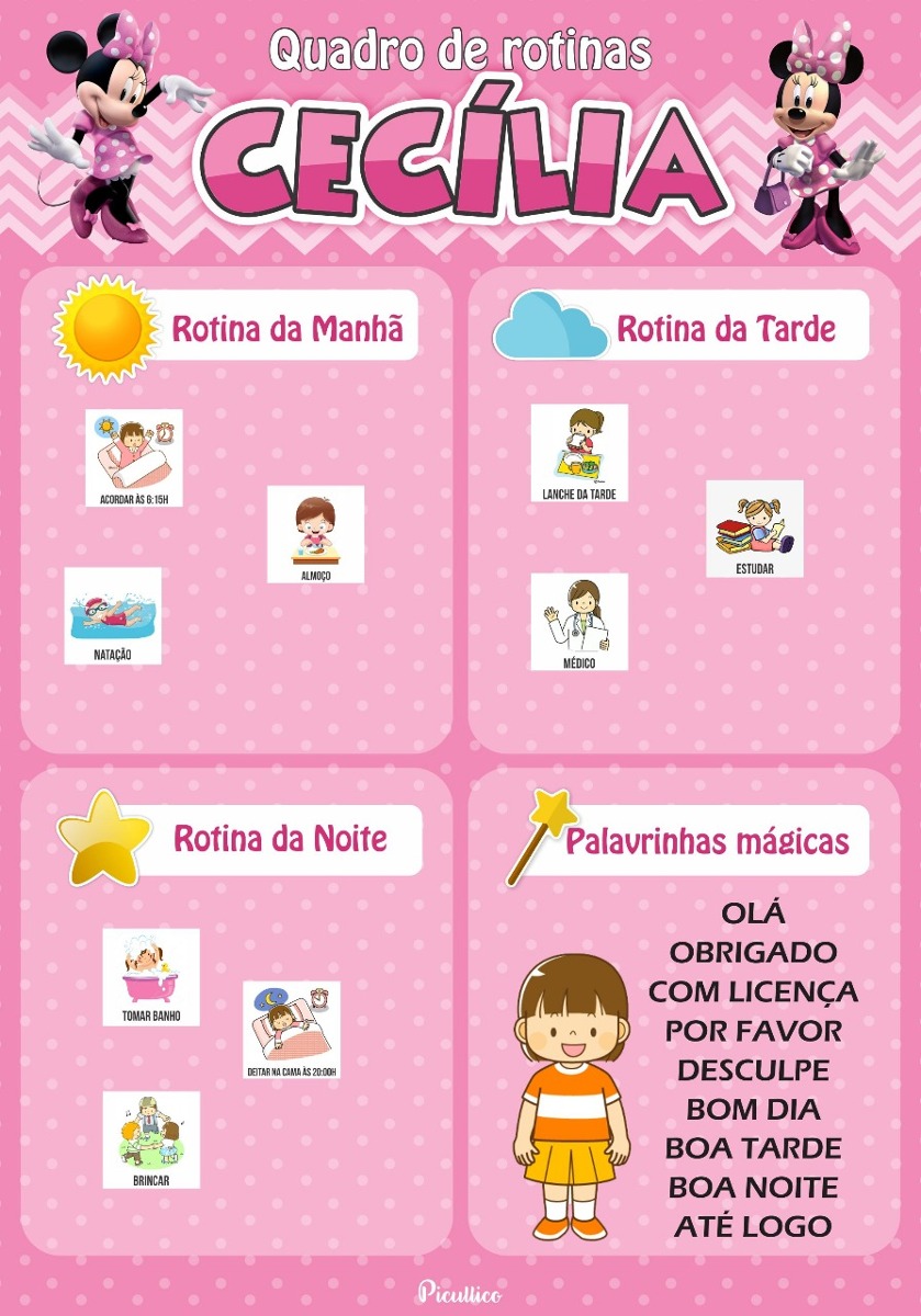 Quadro De Rotina Infantil Educativo 16 Rotinas Imantado Ímã R 79 90