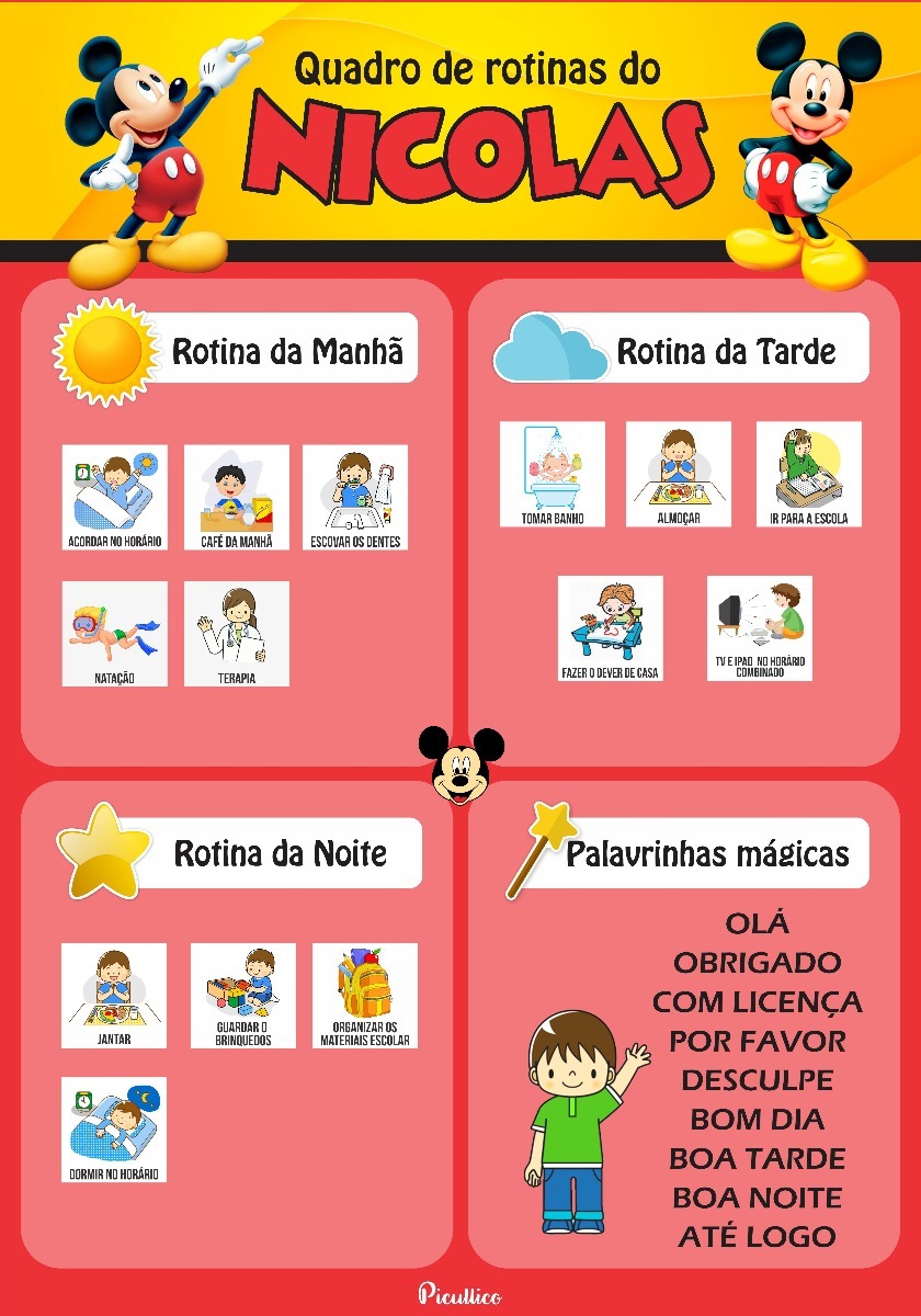 Quadro De Rotina Infantil Educativo 16 Rotinas Imantado Ímã R 79 90